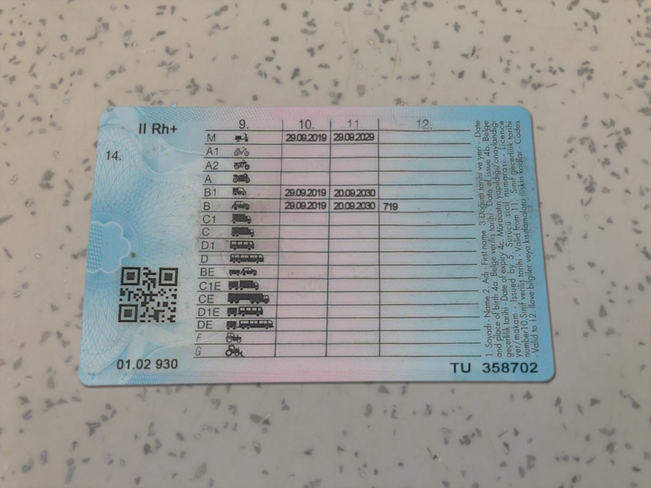 Turkish Driving Licence PSD Template – PSD Craftify