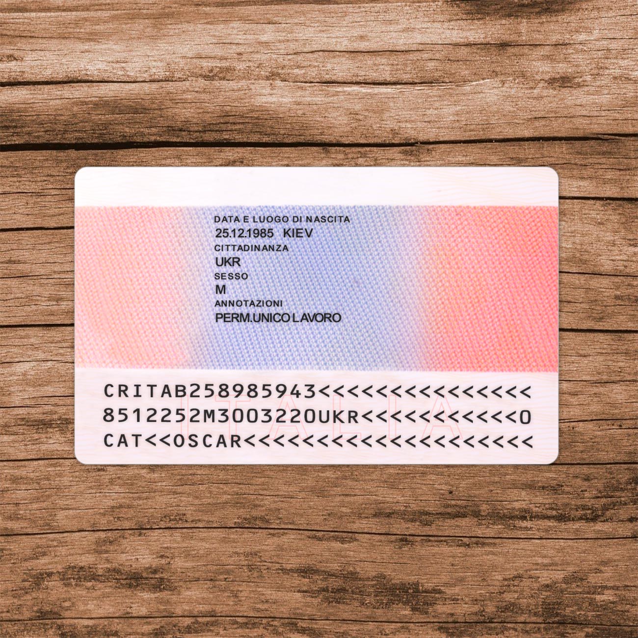 Italy Residence Permit PSD Template – PSD Craftify