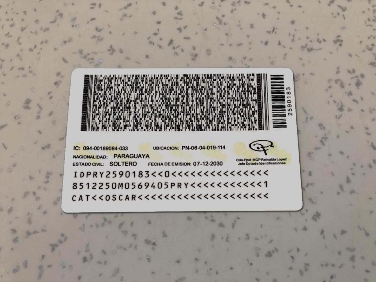 Paraguay ID Card Template – PSD Craftify