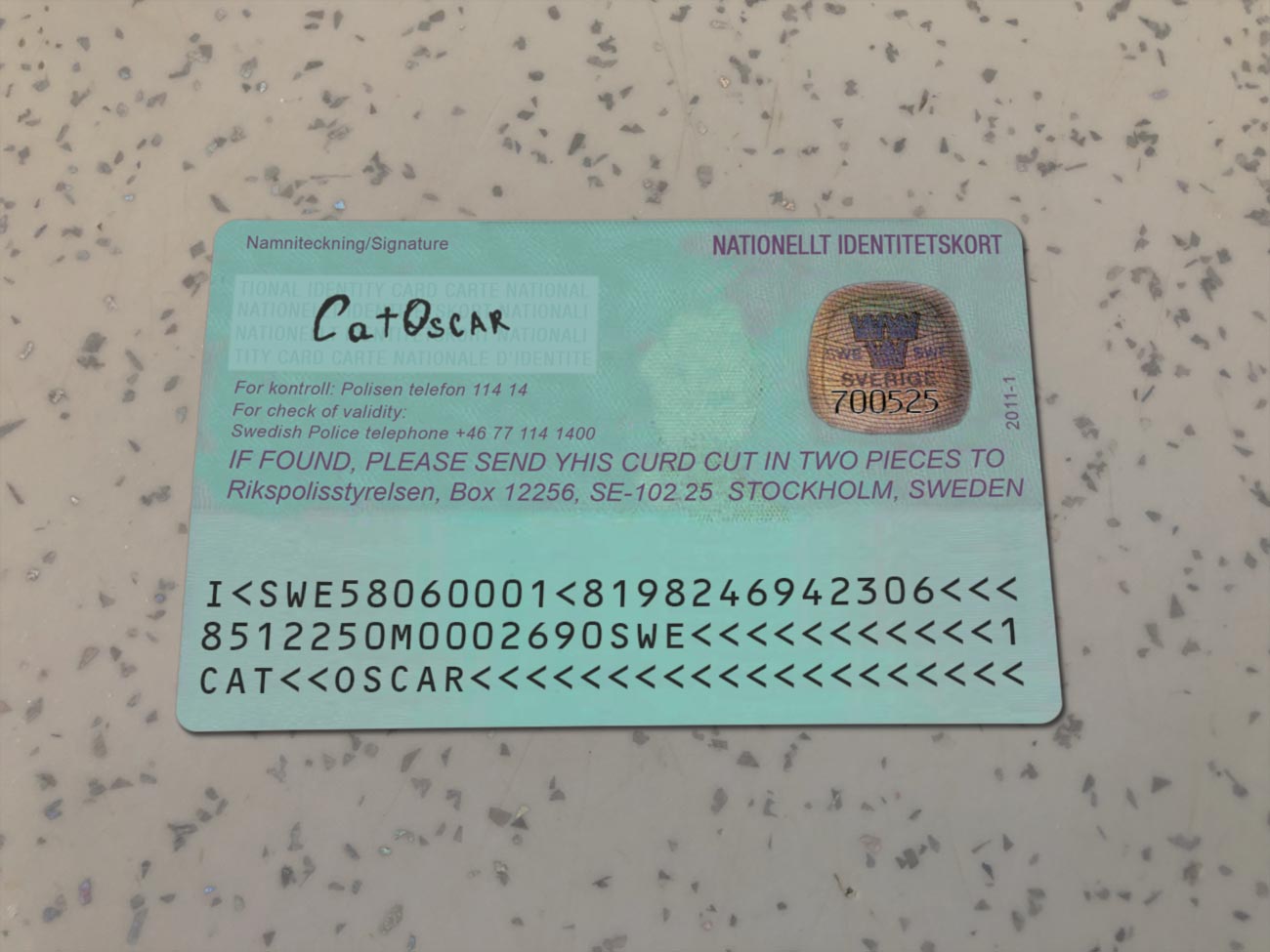 Sweden Identity Card PSD Template – PSD Craftify