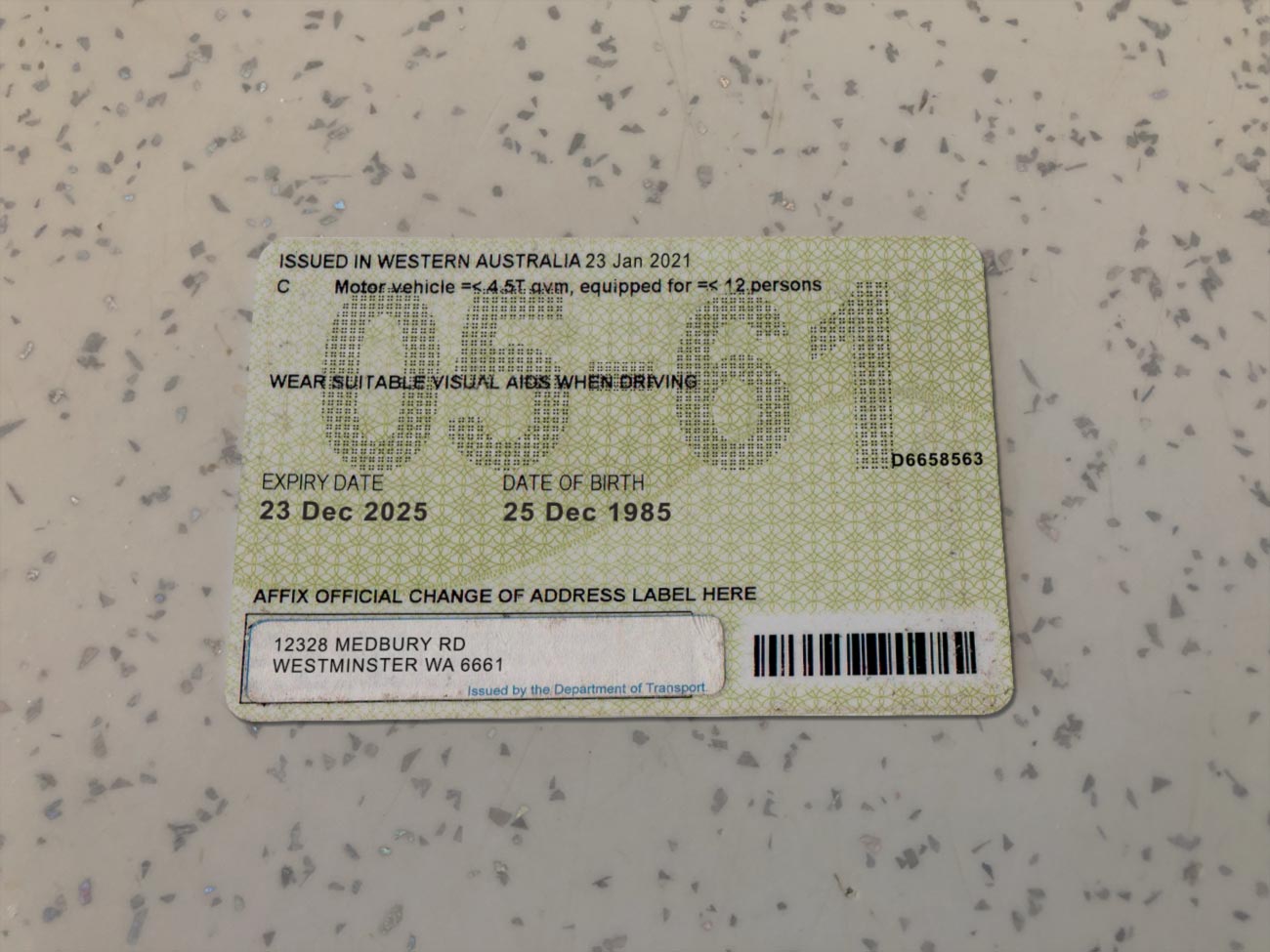 Western Australia Driver License PSD Template – PSD Craftify